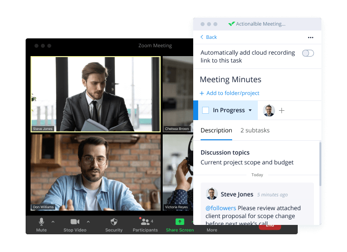 Turn Zoom Meetings into Action | Actionable Meetings by Wrike