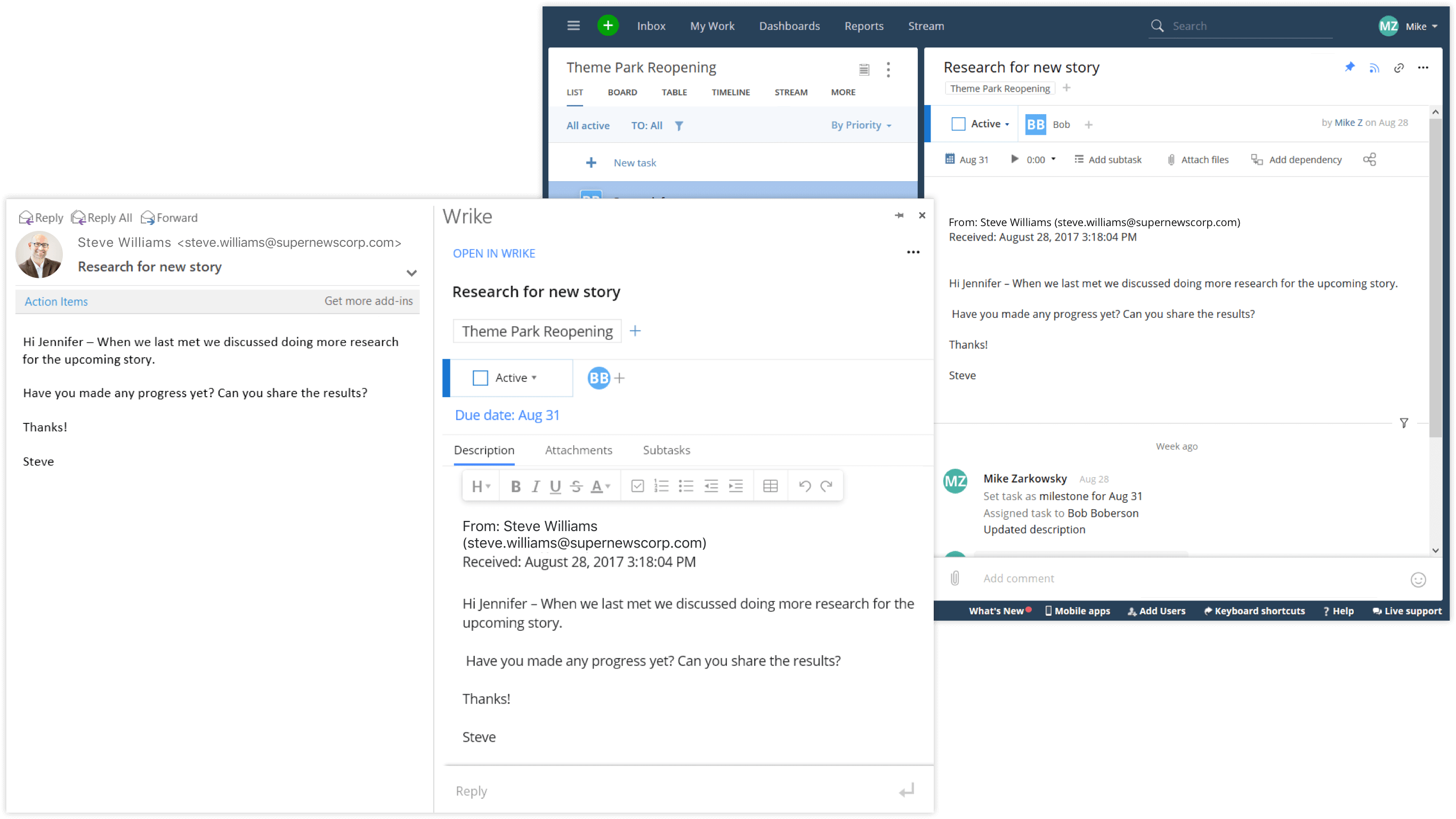 Microsoft Outlook Task Management - Wrike